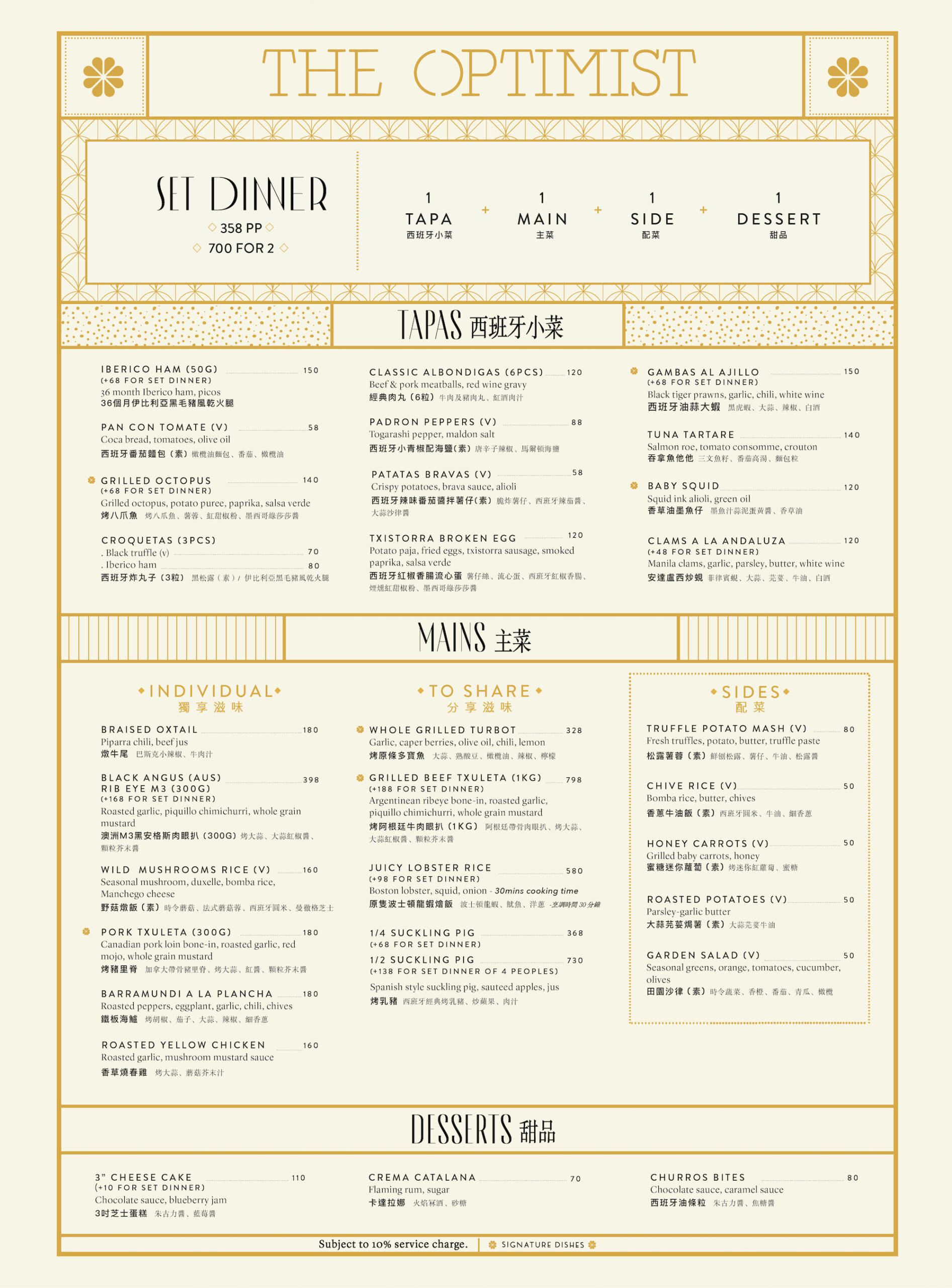 The Optimist - A La Carte